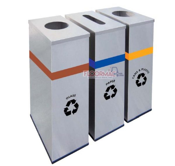 Stainless Steel Rectangular Recycle Bins – FLOORMAC (M) SDN BHD